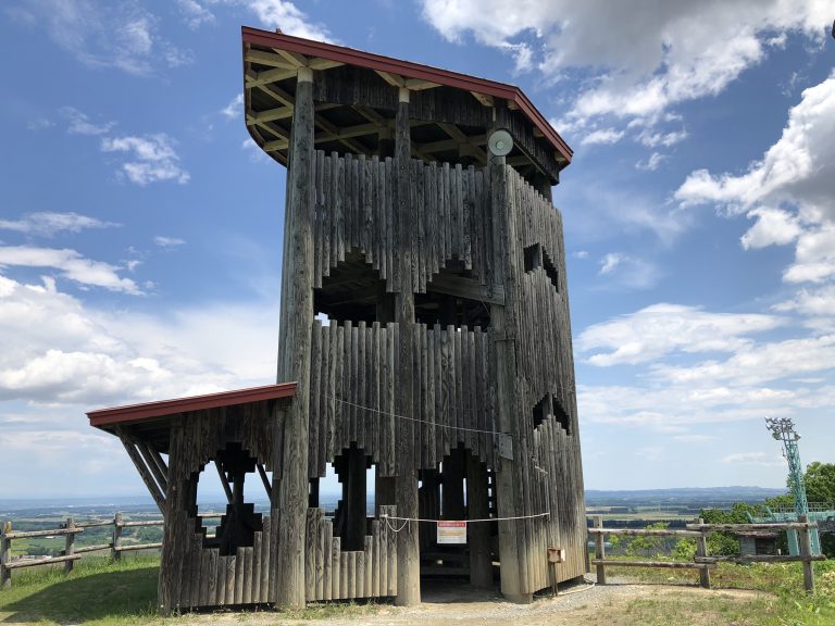 View of the Tokachi Plain from the Shin-Arashiyama Sky Park Observatory ...